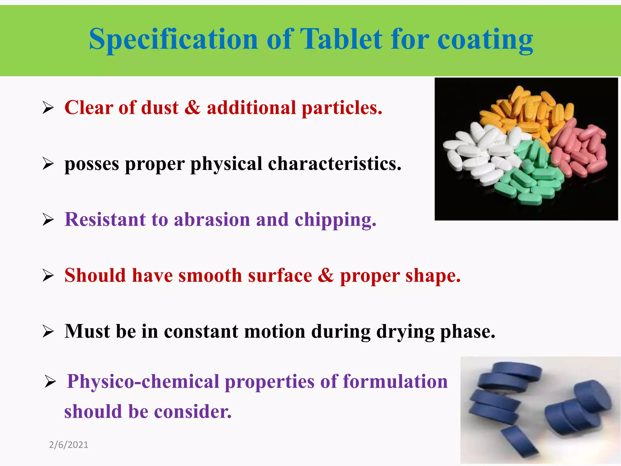 Coating Process of Tablets | PPTX
