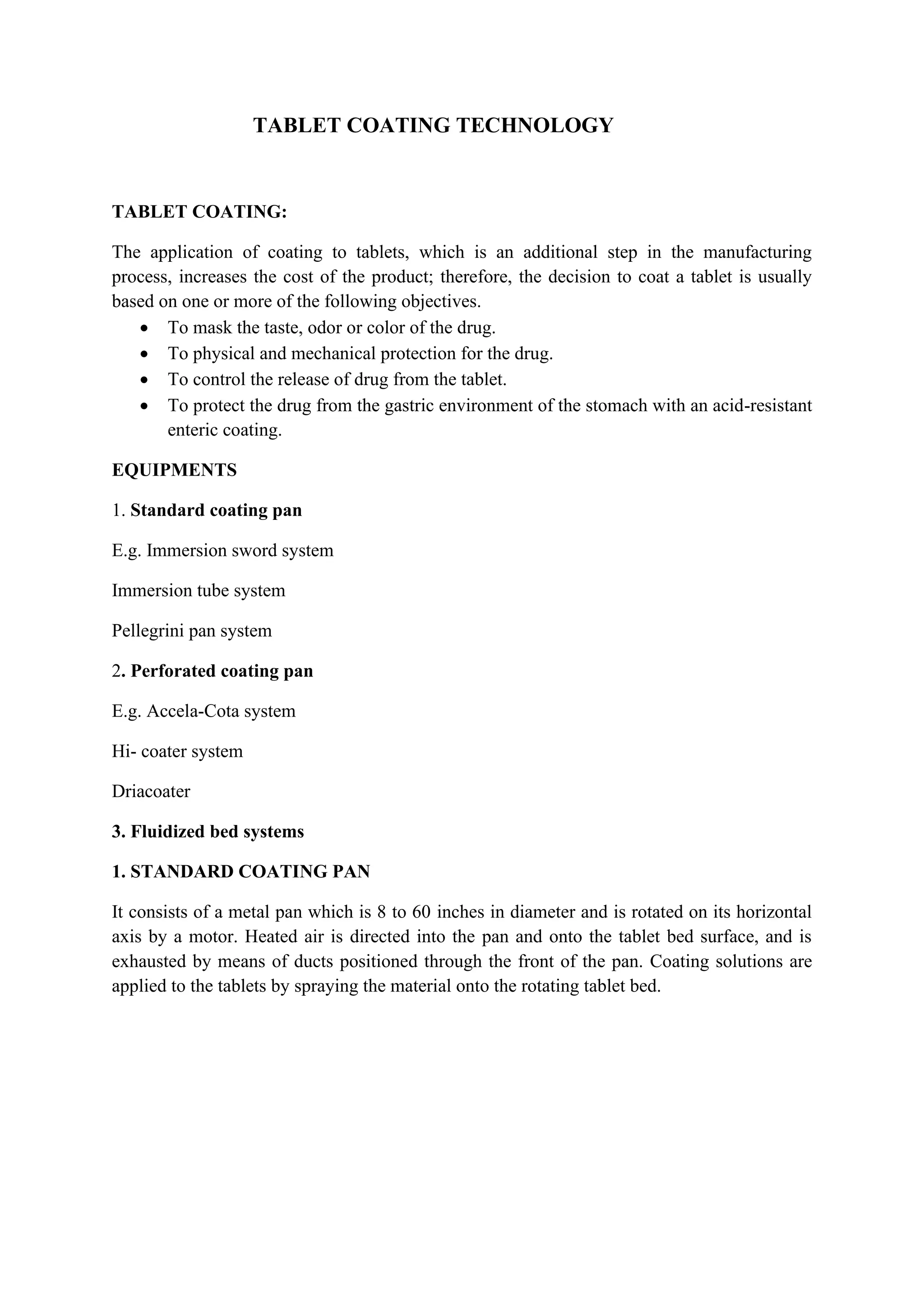 Tablet coating technology | PDF
