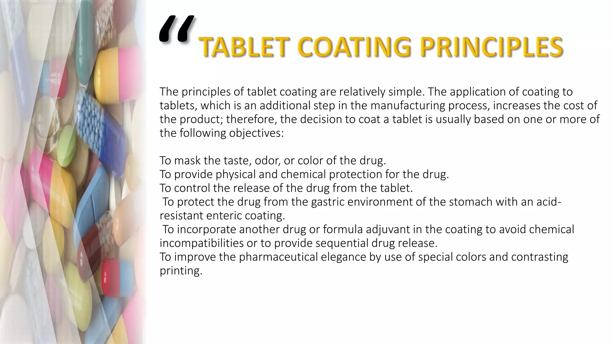 Tablet coating - industrial pharmacy | PPTX