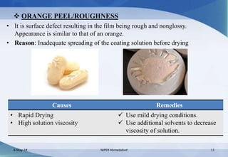 Tablet coating defects | PPTX