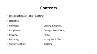 Tablet coating defects | PPTX
