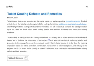 Tablet Coating Defects and Remedies.pptx