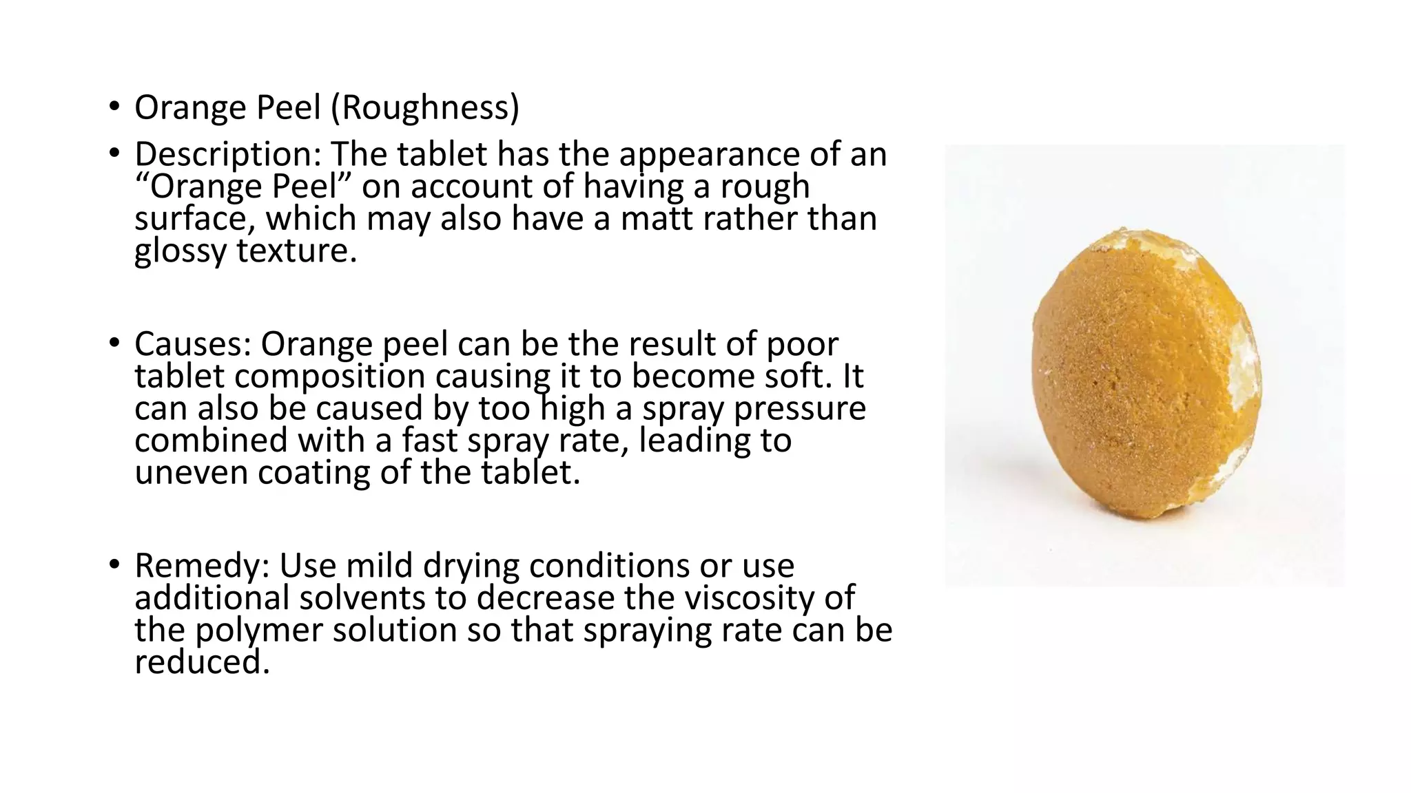 Tablet coating defects and their remedies | PPTX