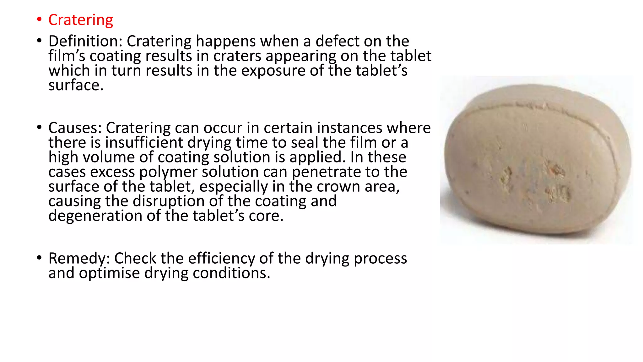 Tablet coating defects and their remedies | PPTX