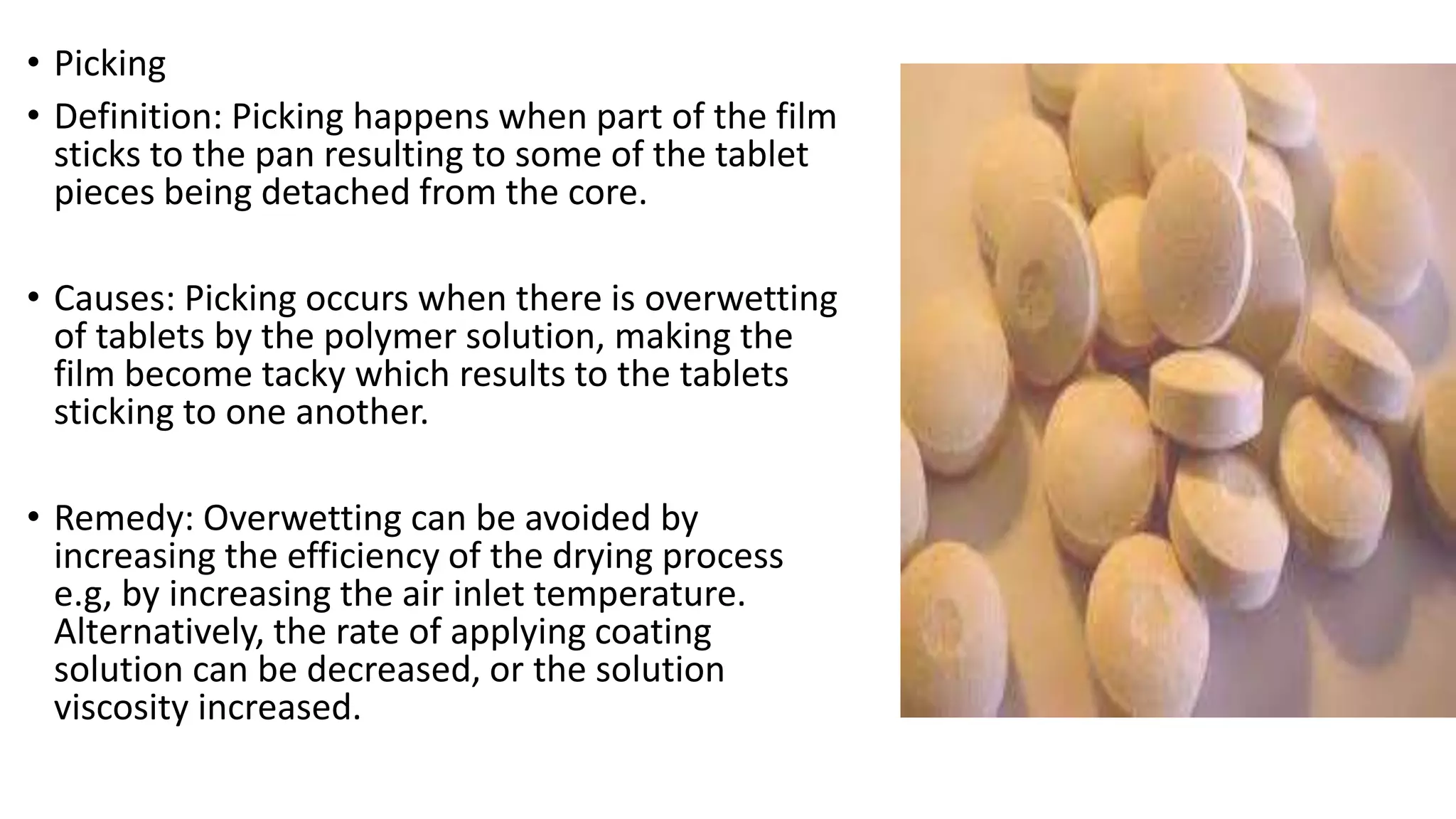 Tablet coating defects and their remedies | PPTX