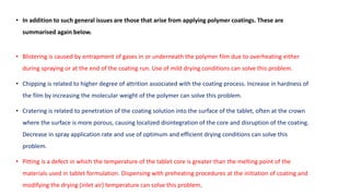 Tablet coating defects and their remedies | PPTX | Skin and Dermatology ...