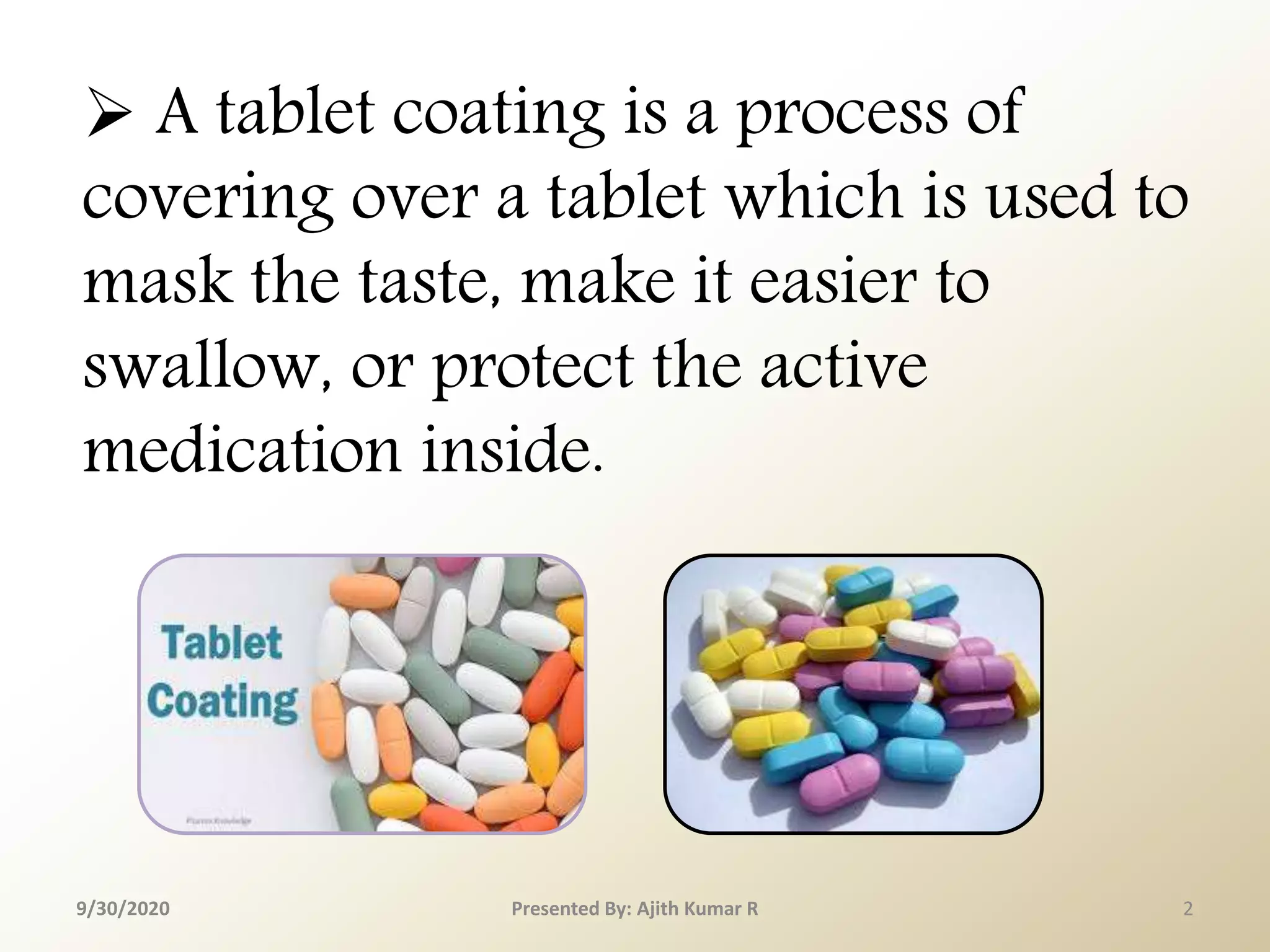 Tablet coating with equipment | PPTX