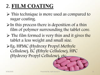 Tablet coating with equipment | PPTX