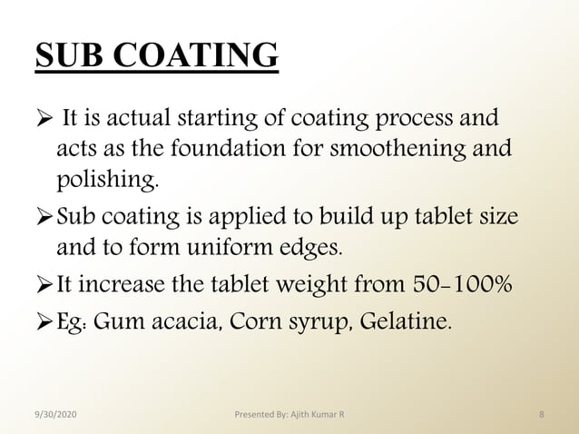 Tablet coating with equipment | PPTX