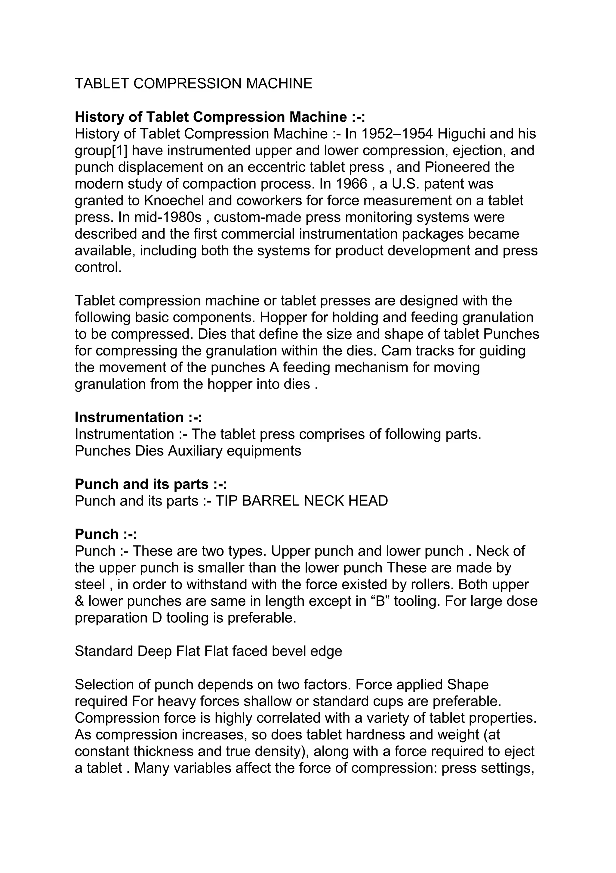 Tablet compression | DOC