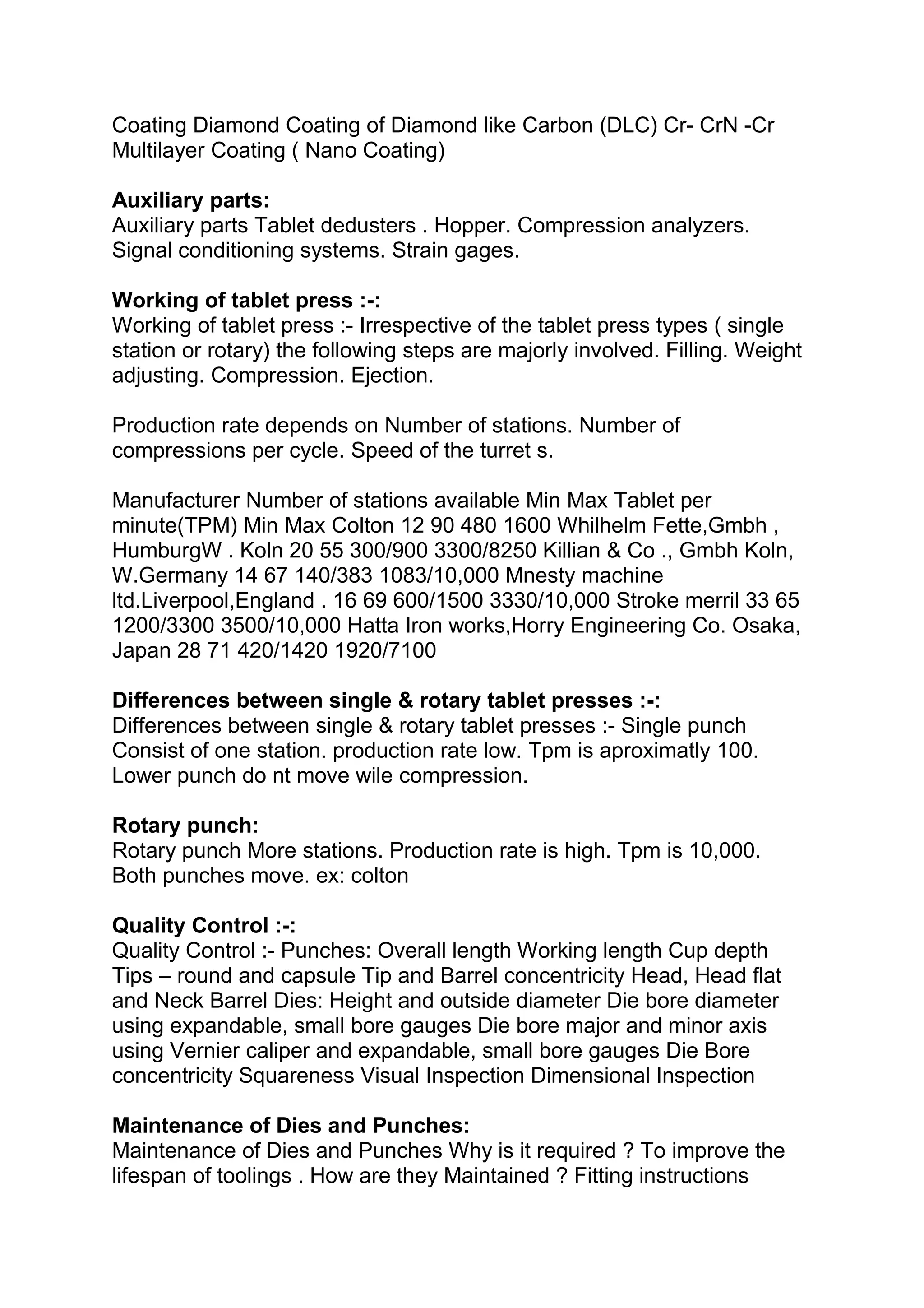 Tablet compression | DOC