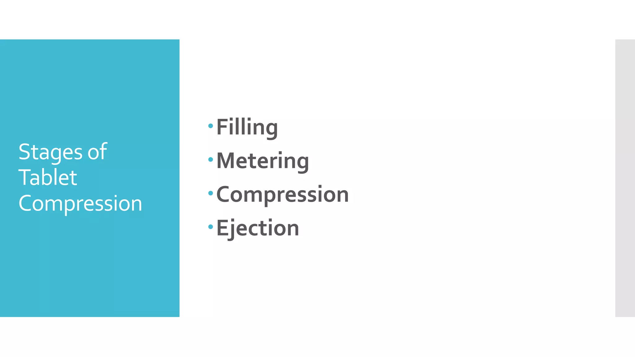 Tablet compression; Compression – Consolidation - Compaction | PPTX