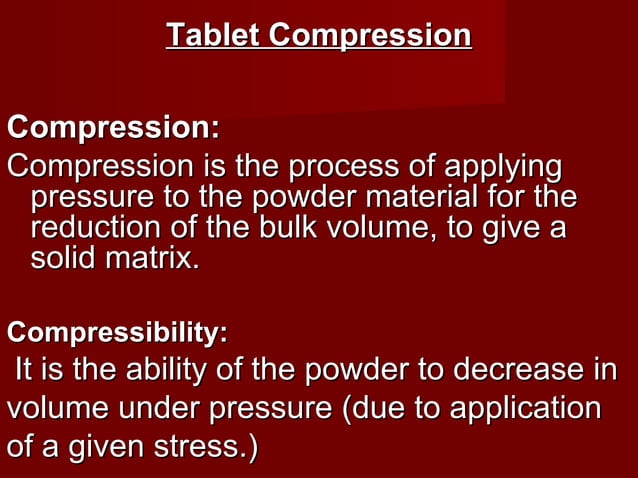 Tablet compression student (2) | PPT