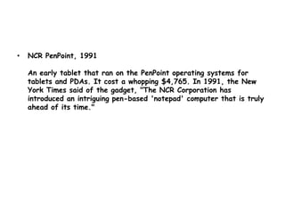 Tablet computer history | PPTX