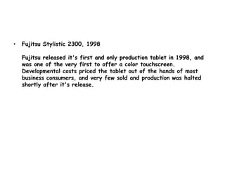 Tablet computer history | PPTX