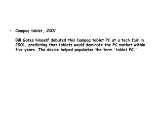 Tablet computer history | PPTX