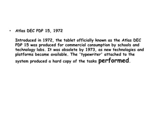 Tablet computer history | PPTX