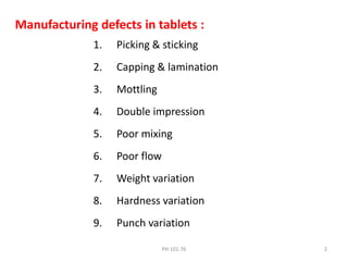 Tablet defects | PPTX