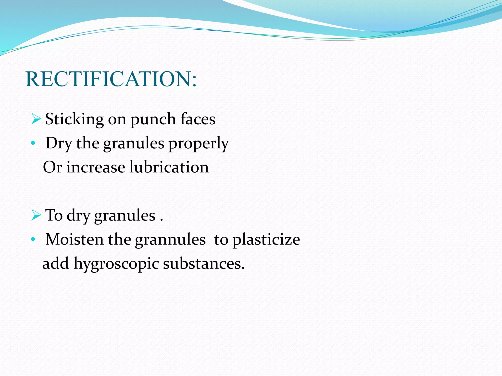 Tablet defects and its rectification | PPTX