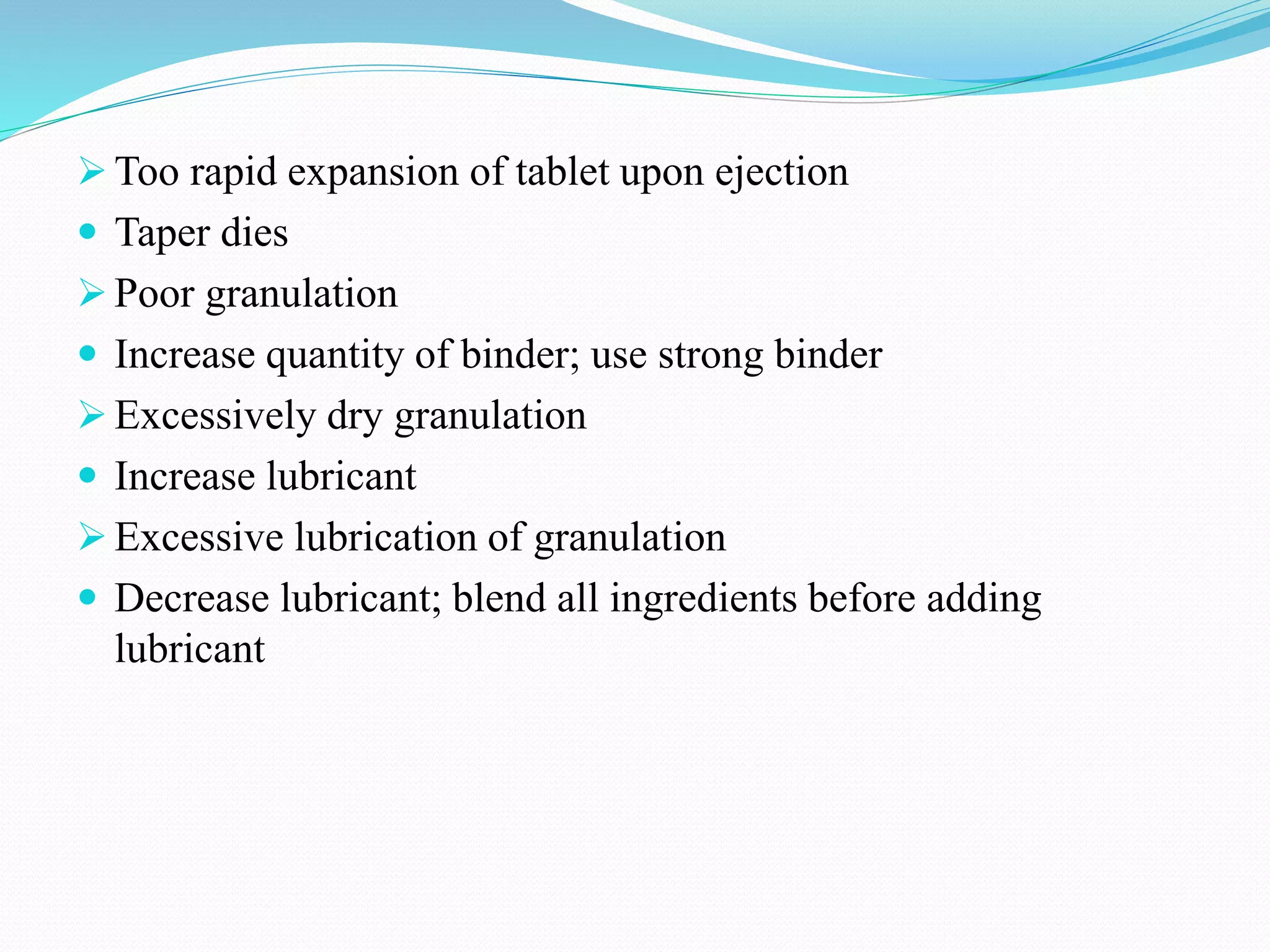 Tablet defects and its rectification | PPTX