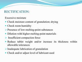 Tablet defects and its rectification | PPTX