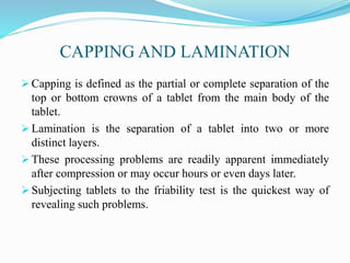 Tablet defects and its rectification | PPTX