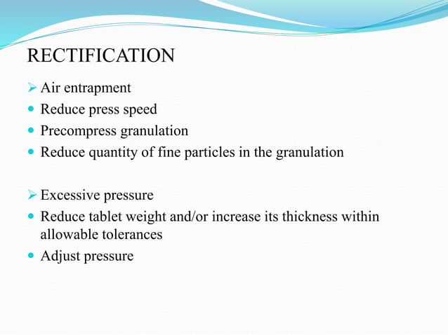 Tablet defects and its rectification | PPTX