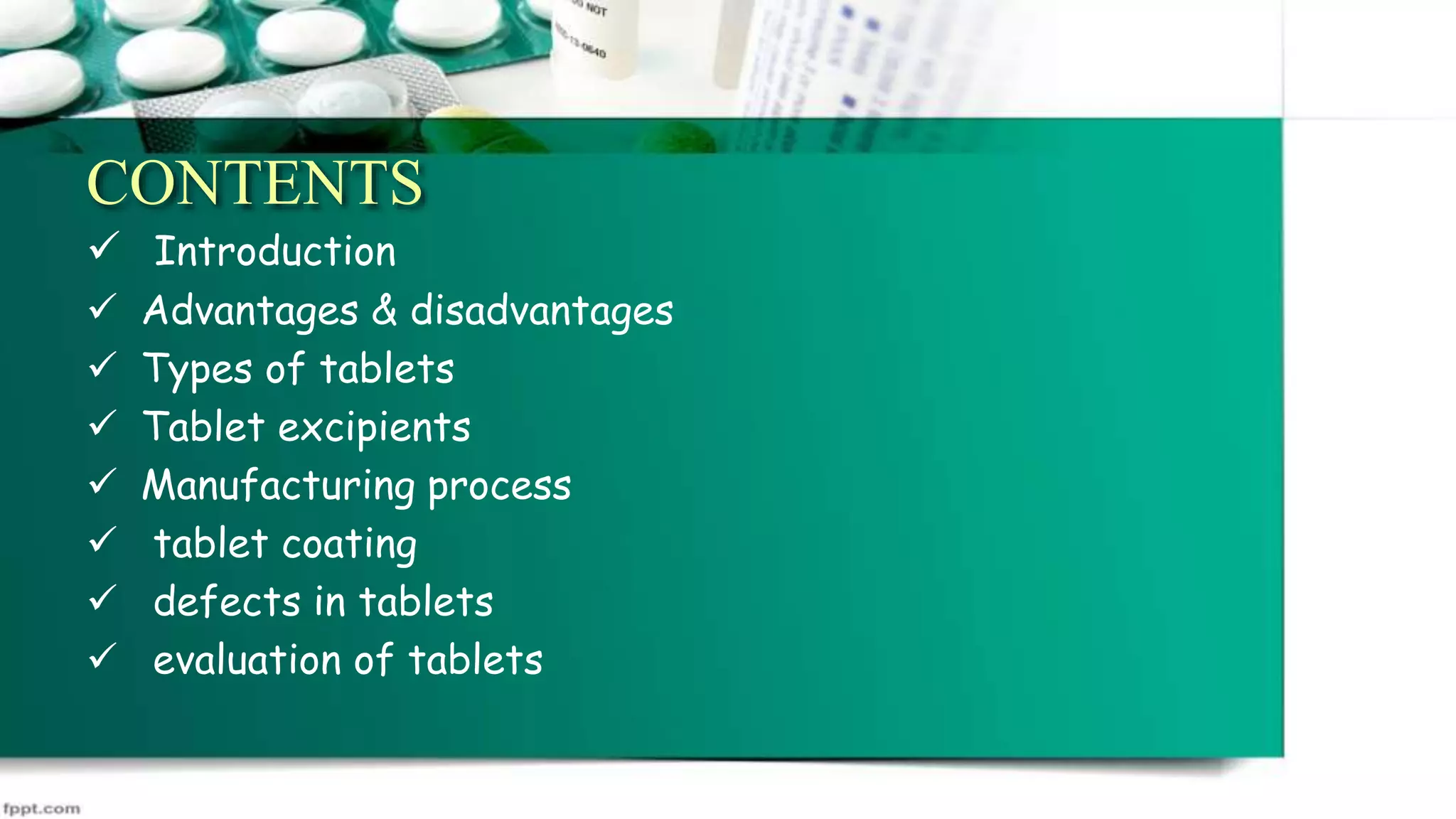 Tablet dosage form | PPTX