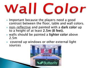 Table tennis Facilities | PPTX