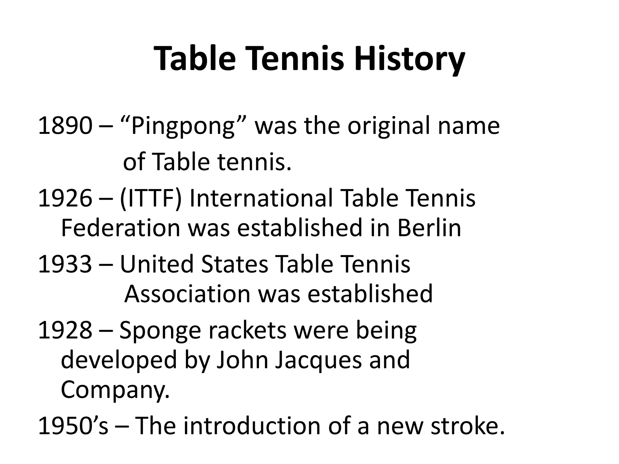 Table tennis | PPTX