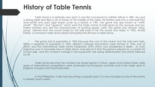 Table tennis | PPTX