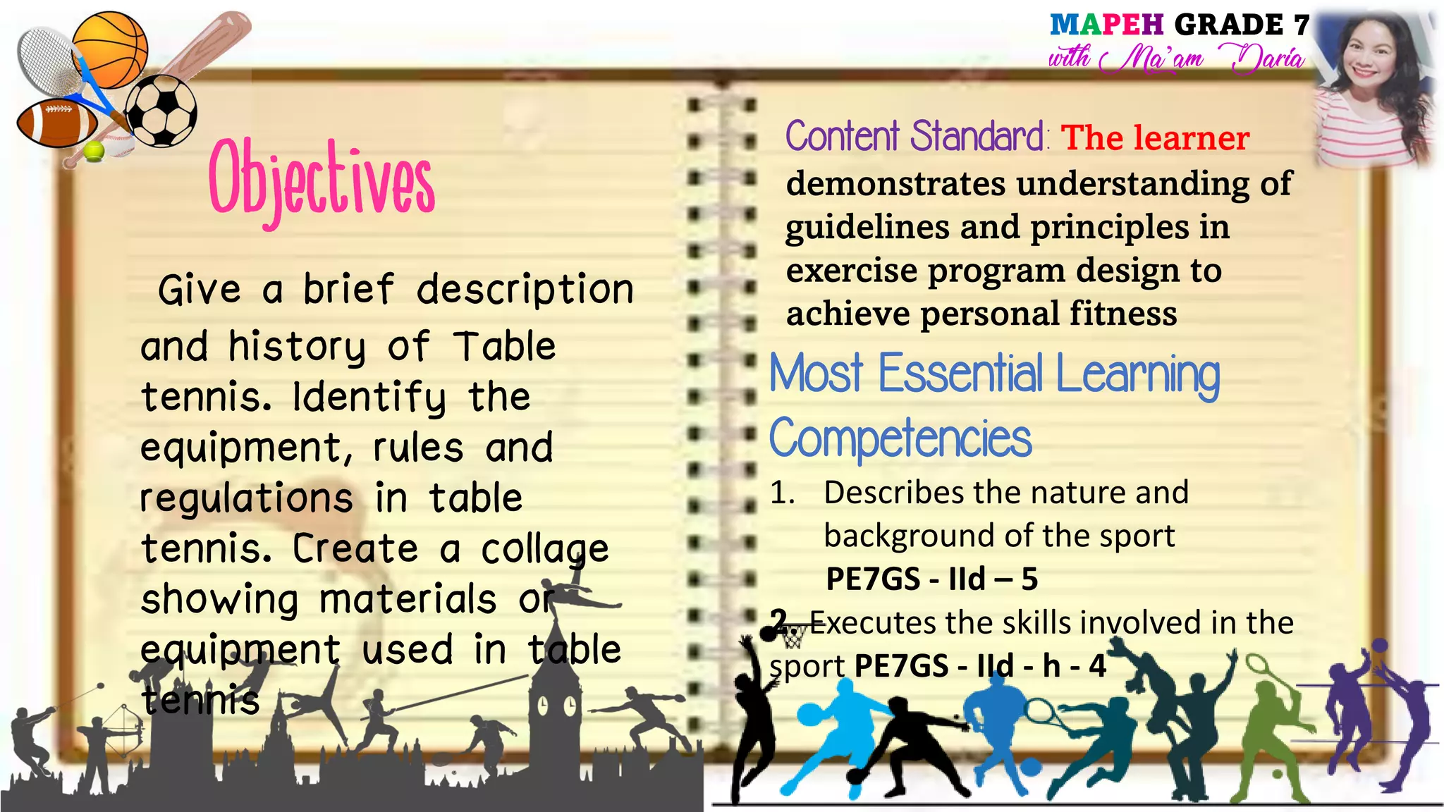Table tennis (PHYSICAL EDUCATION LESSON) | PDF