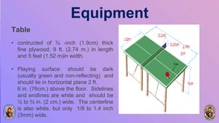 Table Tennis- individual and dual sports | PPTX