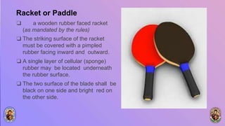 Table Tennis- individual and dual sports | PPTX