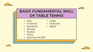 Table Tennis - Basic Fundamental Skills PowerPoint Presentation | PPTX