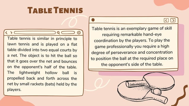 TABLE TENNIS REPORT.pdf | Table Tennis | Sports