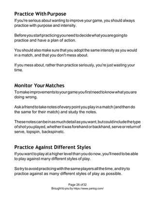 Table tennis tutorial | PDF