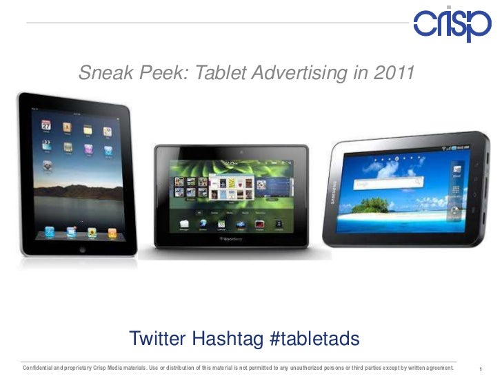 Tablet Advertising for 2011