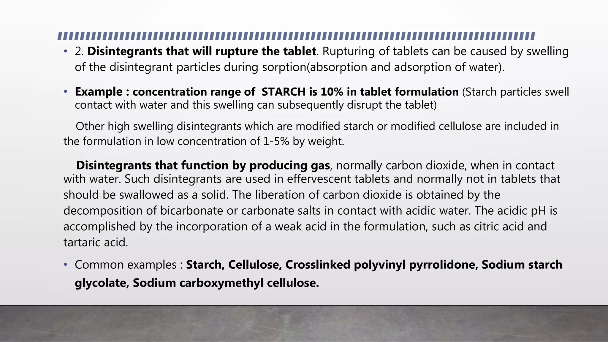 Tablet excipients | PPTX