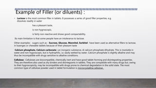 Tablet excipients | PPTX