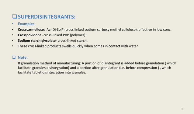Tablet dosage form: Fformulation, manufacturing, adv. and disadvantages ...