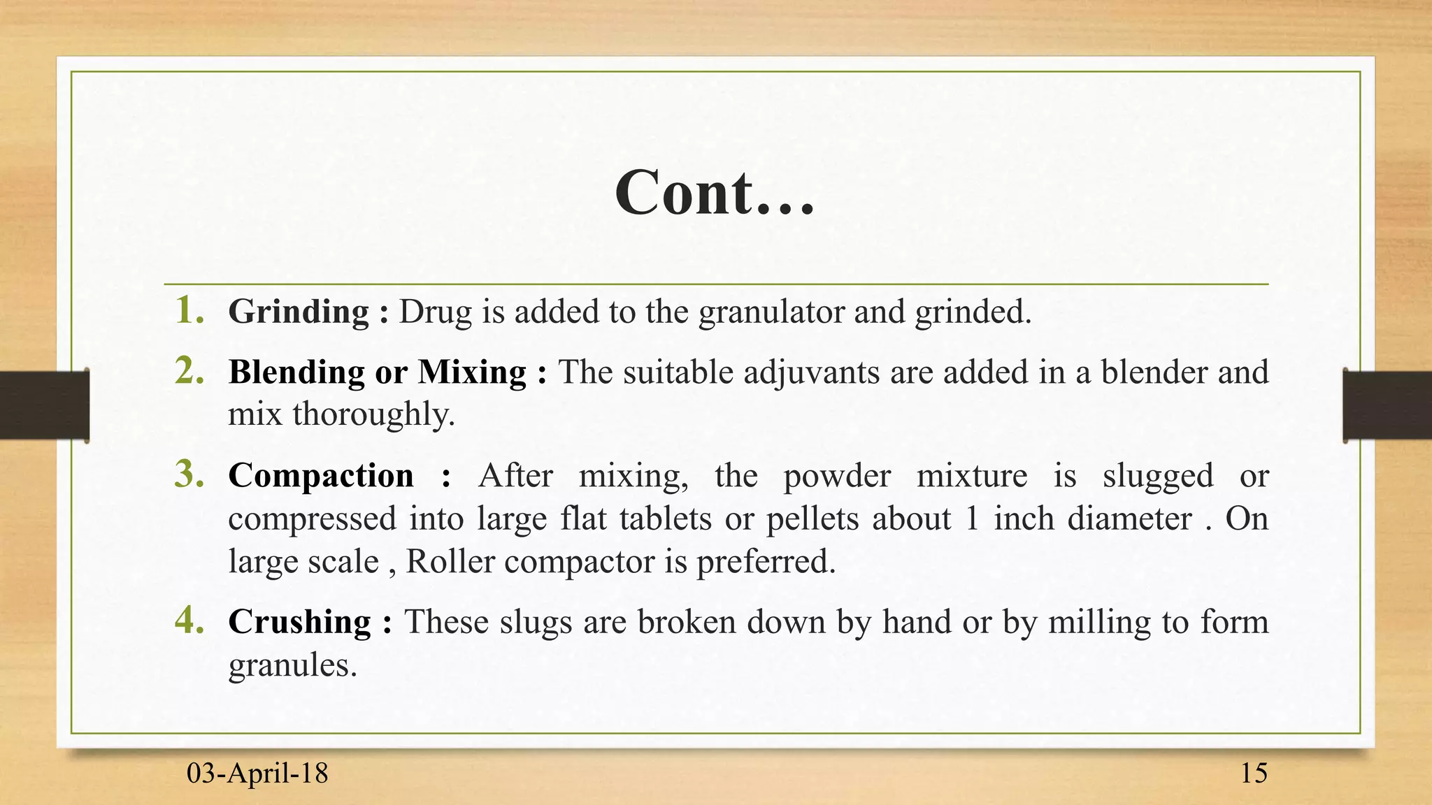 Tablet granulation tech | PPTX