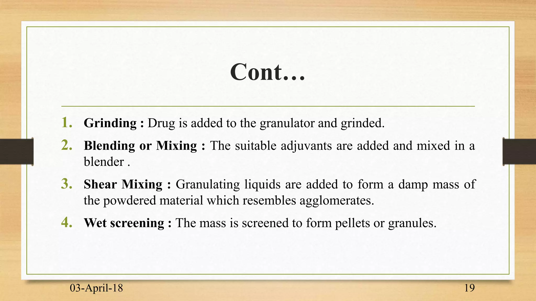 Tablet granulation tech | PPTX