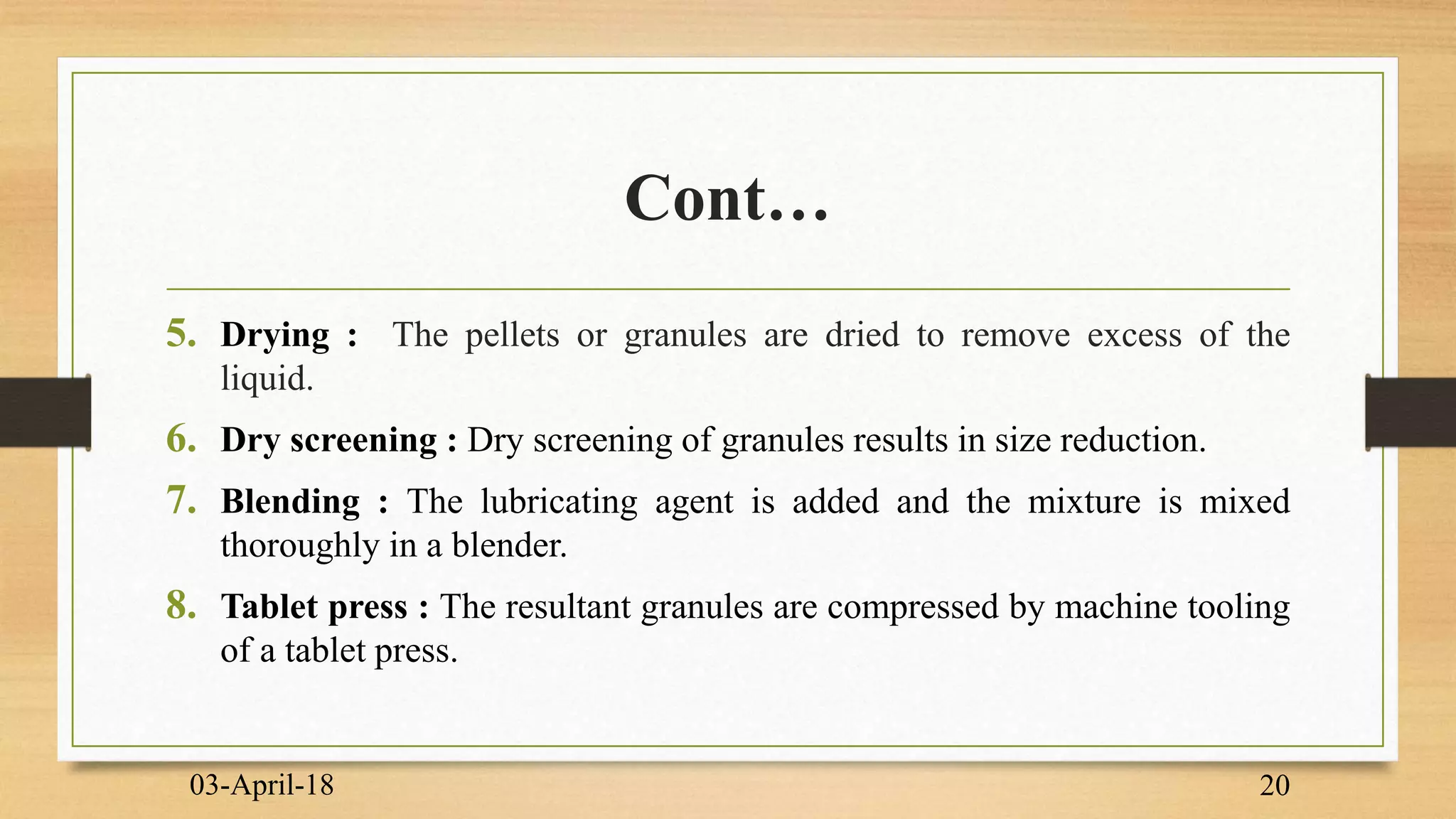 Tablet granulation tech | PPTX