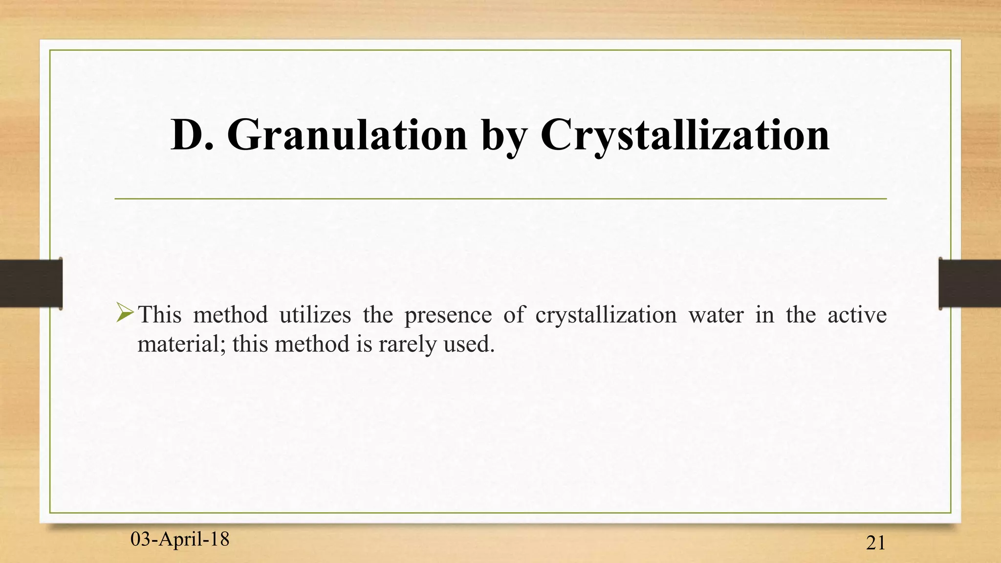 Tablet granulation tech | PPTX