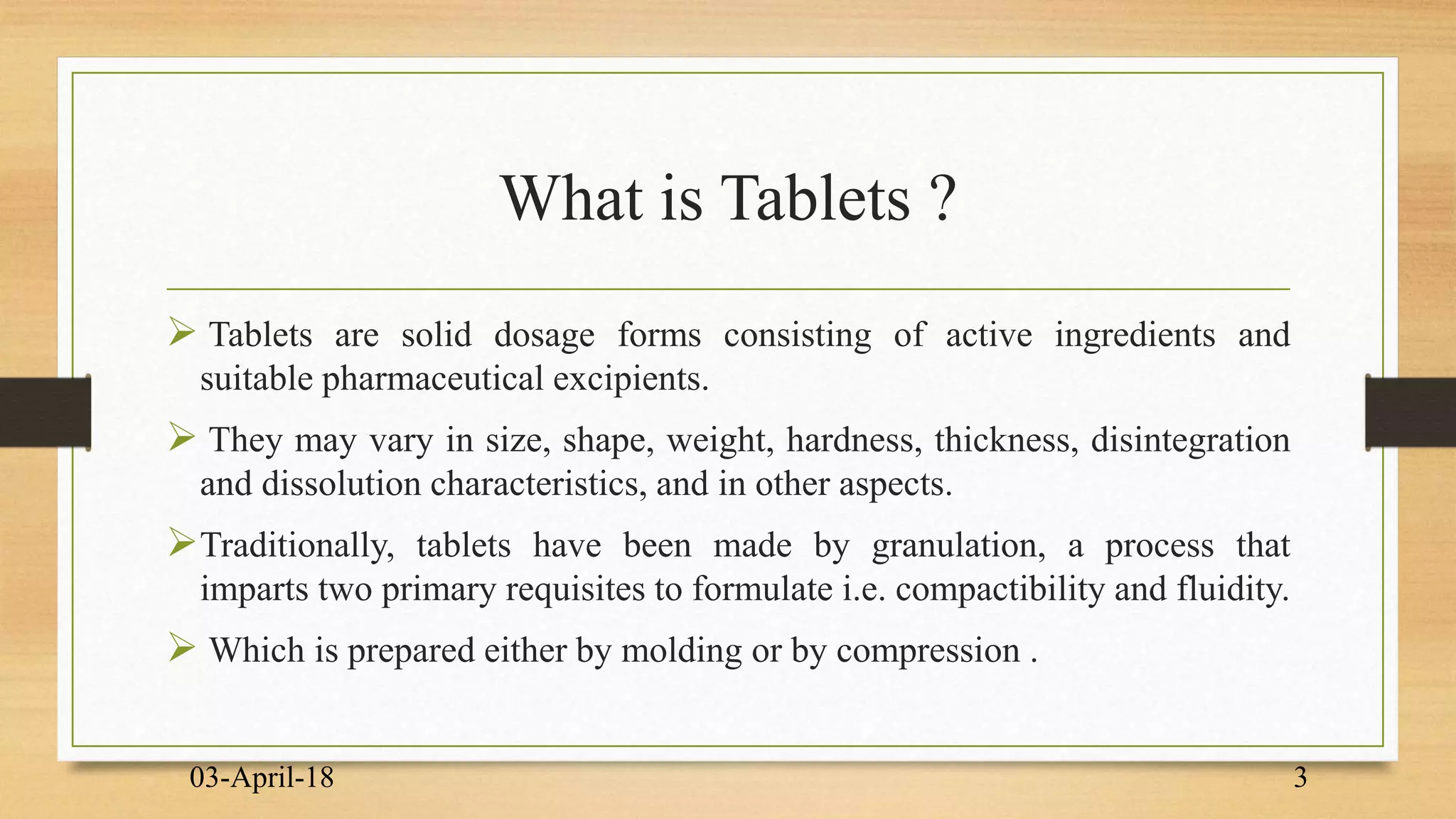 Tablet granulation tech | PPTX