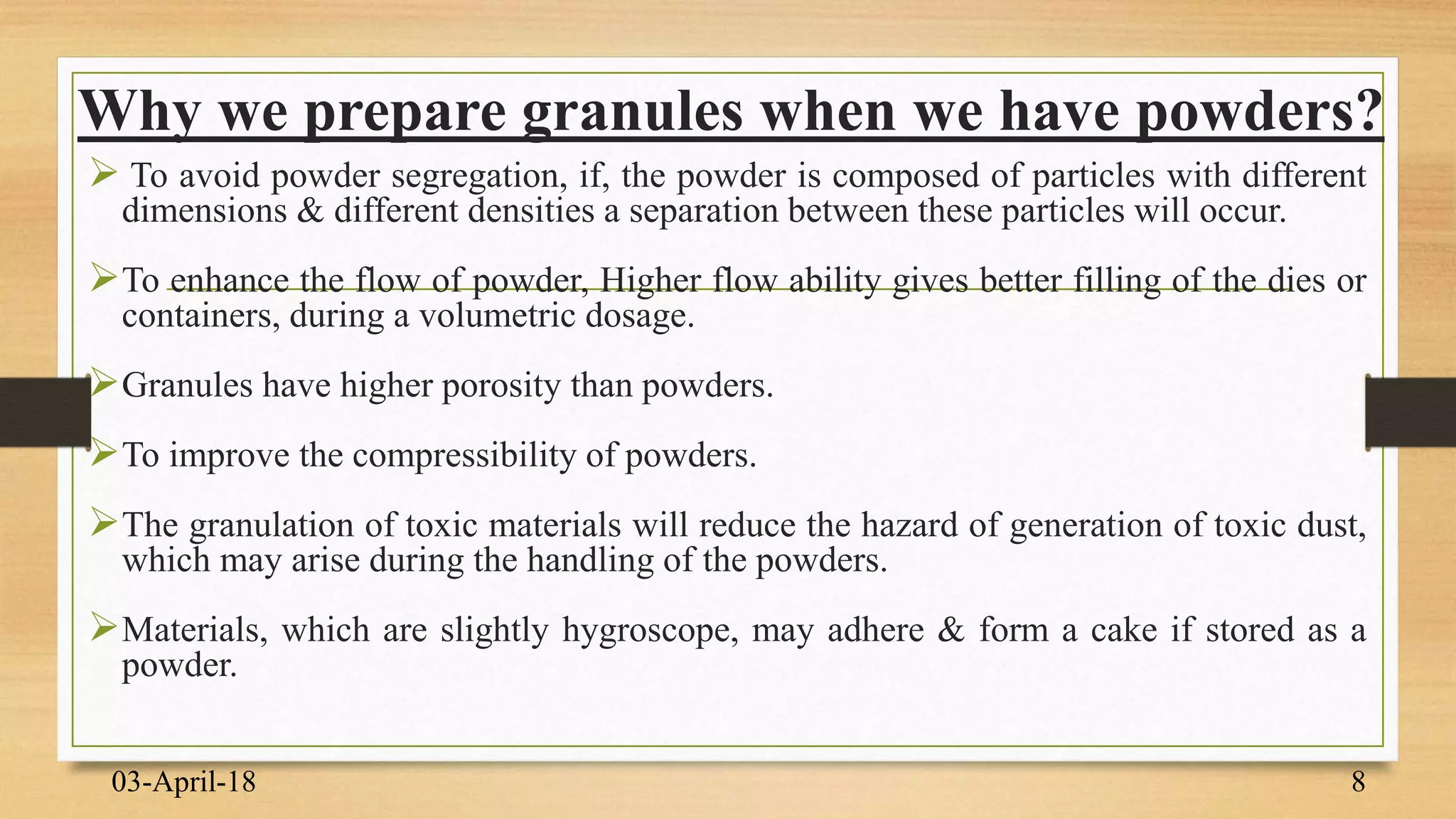 Tablet granulation tech | PPTX