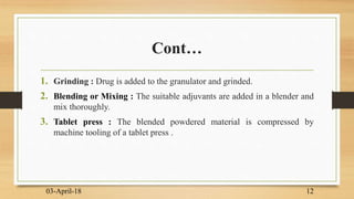 Tablet granulation tech | PPTX | Skin Care | Beauty