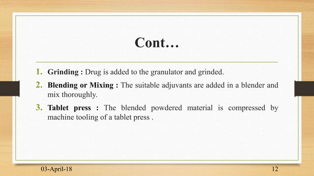 Tablet granulation tech | PPTX | Skin Care | Beauty