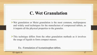 Tablet granulation tech | PPTX | Skin Care | Beauty